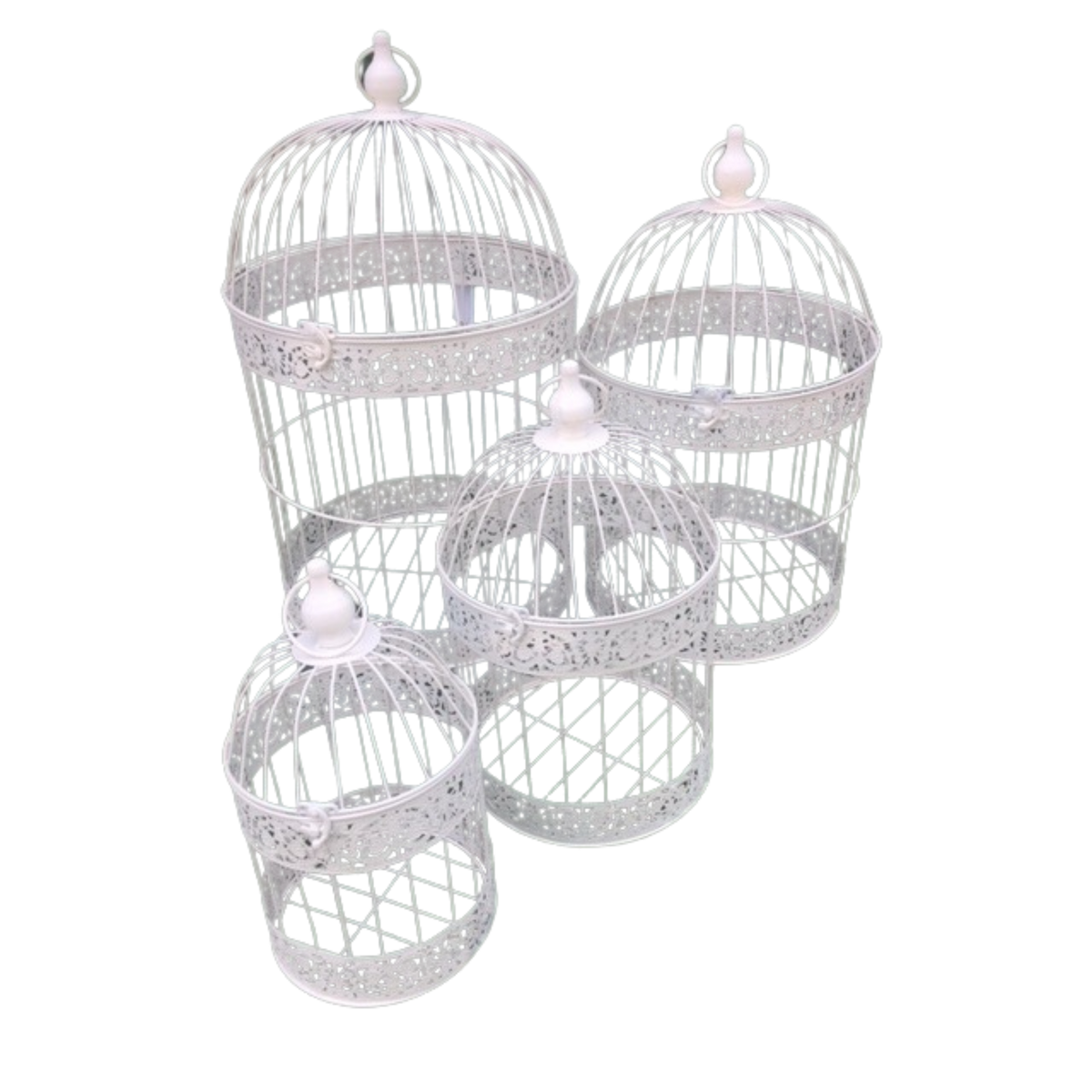 Bird Cages Round Set 4 Cream | The Complete Garden