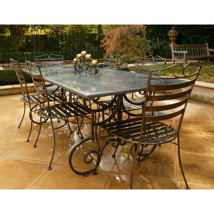 1.8m Outdoor Dining Setting Granite | The Complete Garden