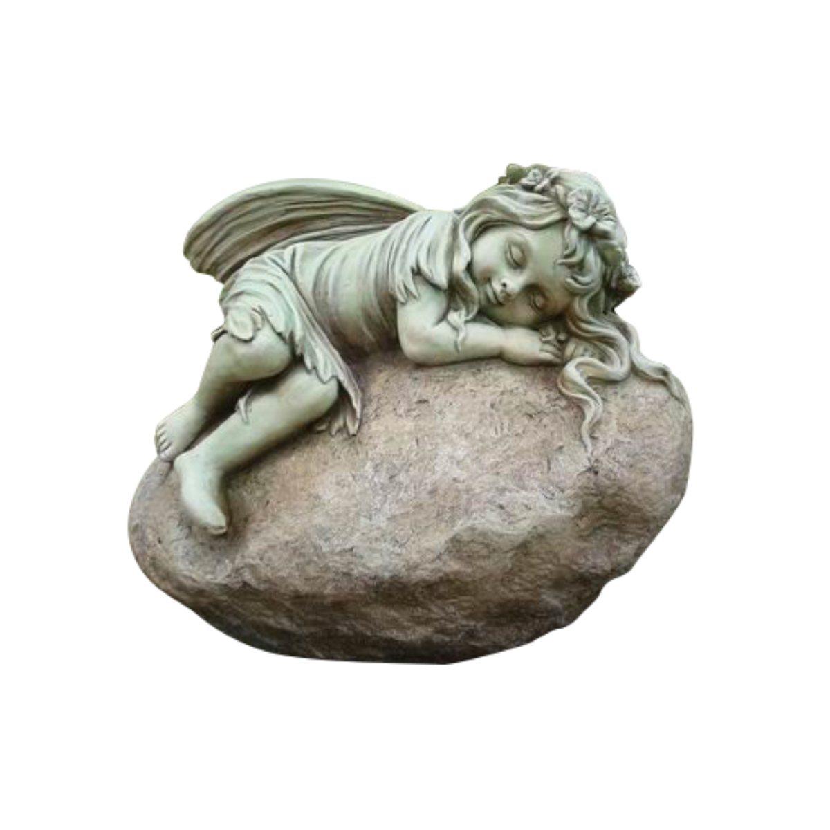 Statue Fairy - Resting/Sleeping on Rock – The Complete Garden