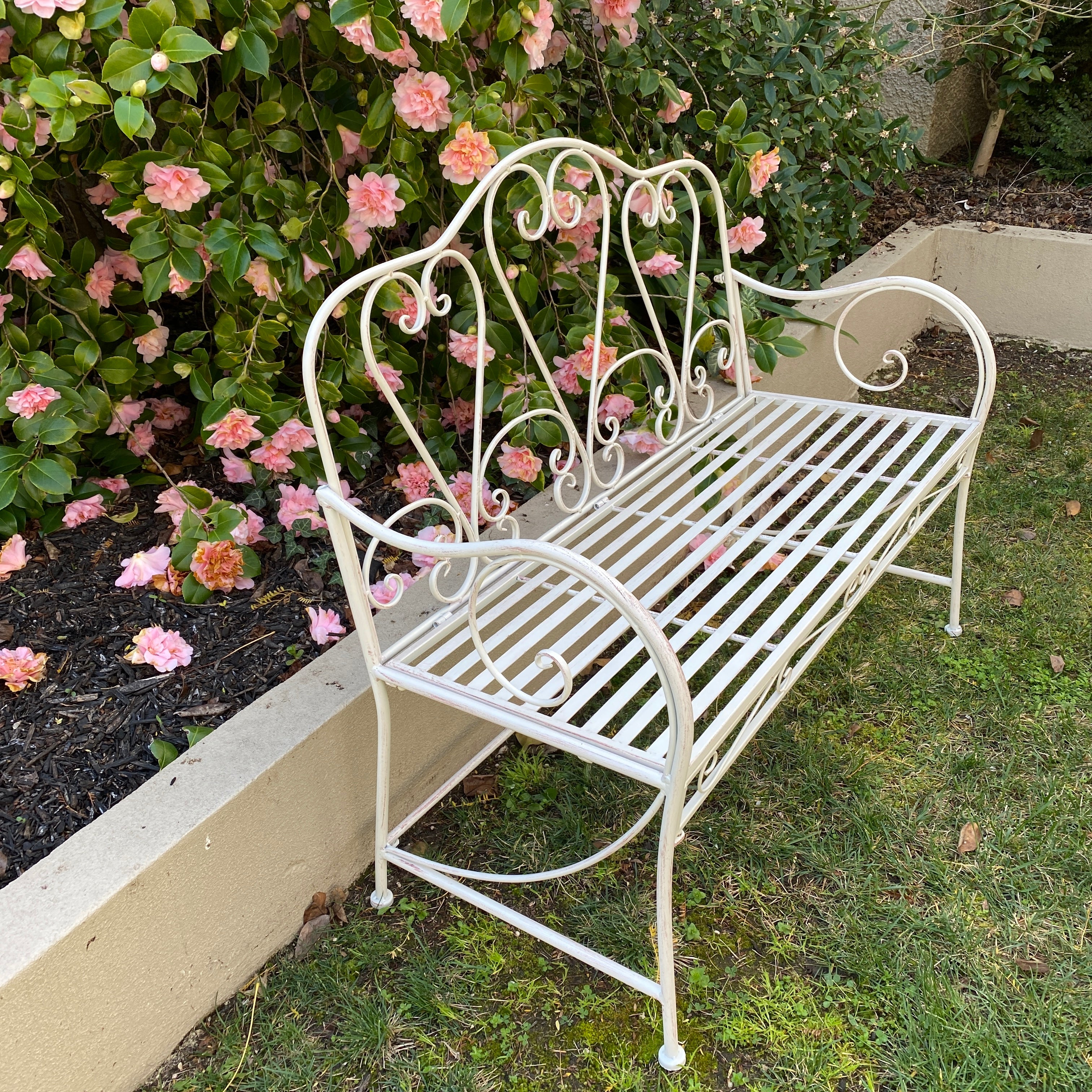 Garden Bench Metal White The Complete Garden